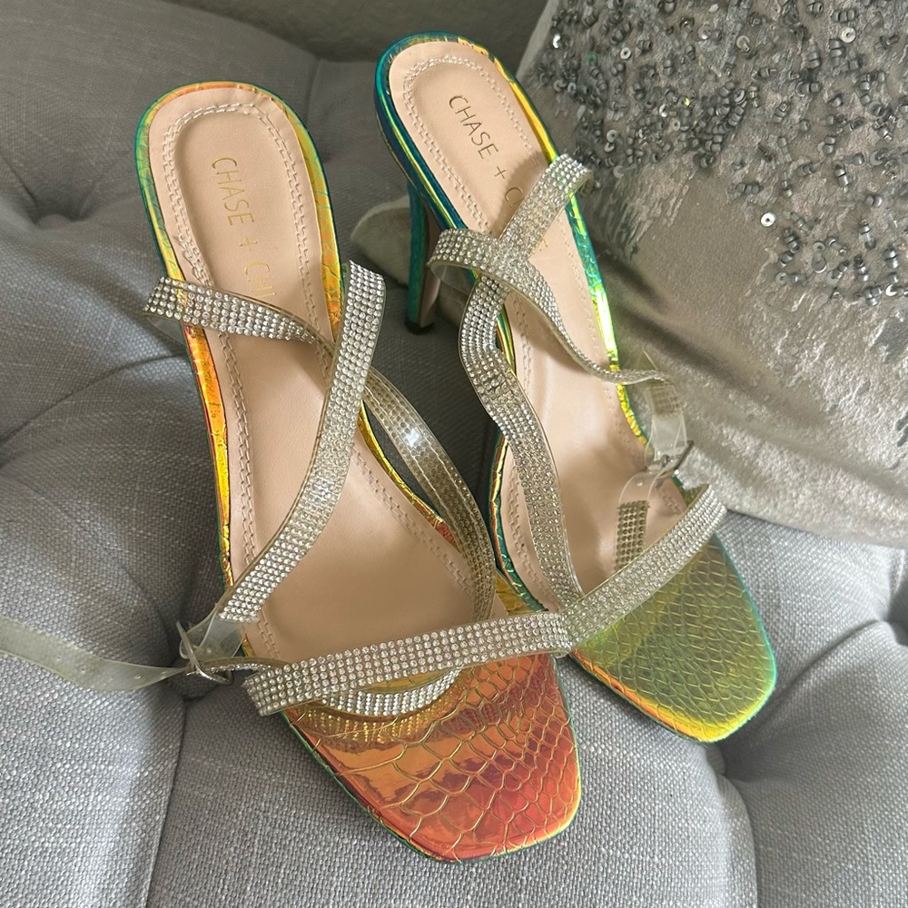 Iridescent Chase & Chloe High Heels - Gem